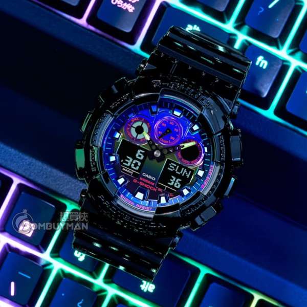 【爆買】CASIO G-Shock #GA-100RGB-1A - 爆買俠 BOMBUYMAN